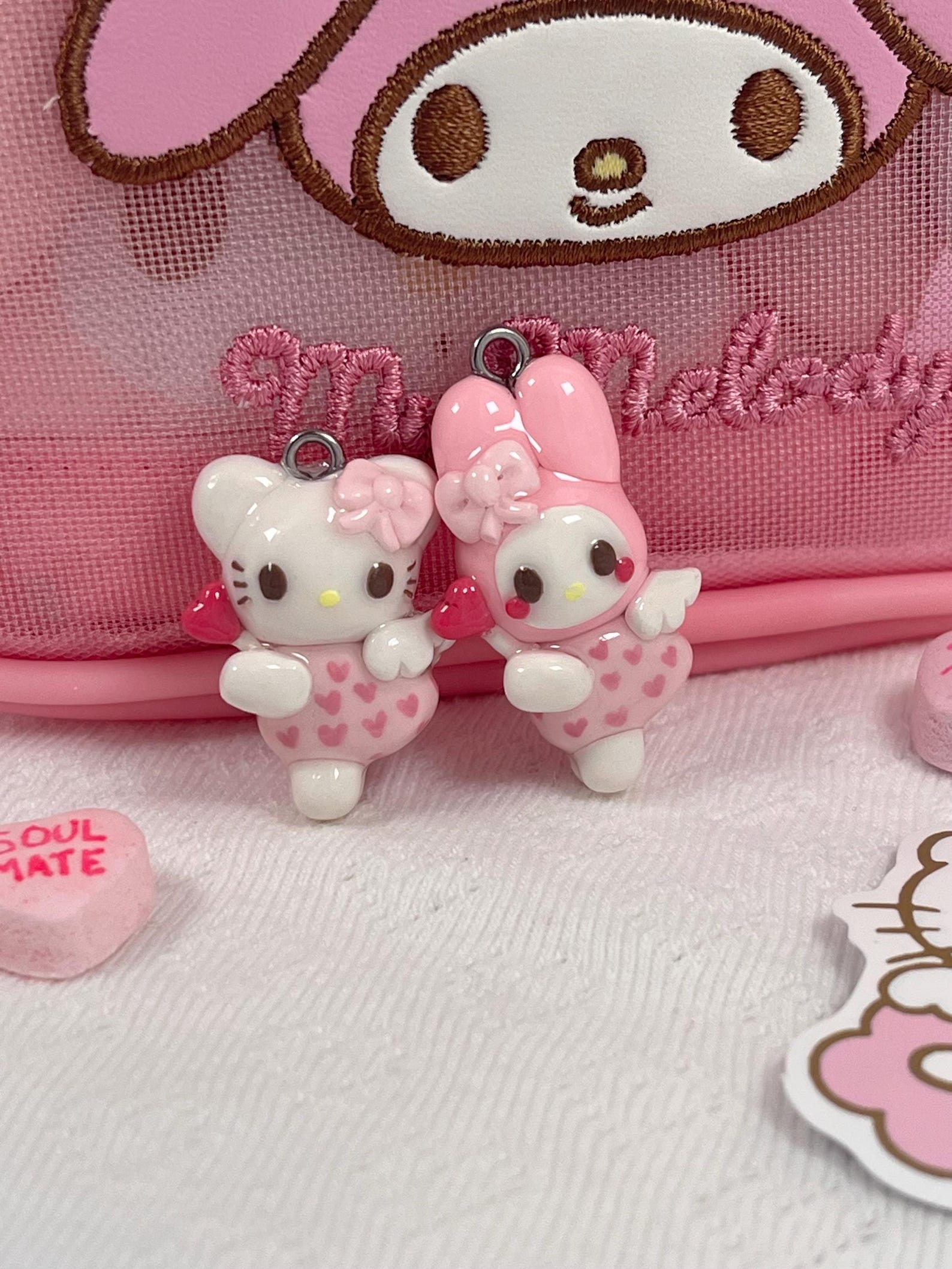 Valentines Cute Hello Kitty and My Melody Keychains | Couple and Best ...