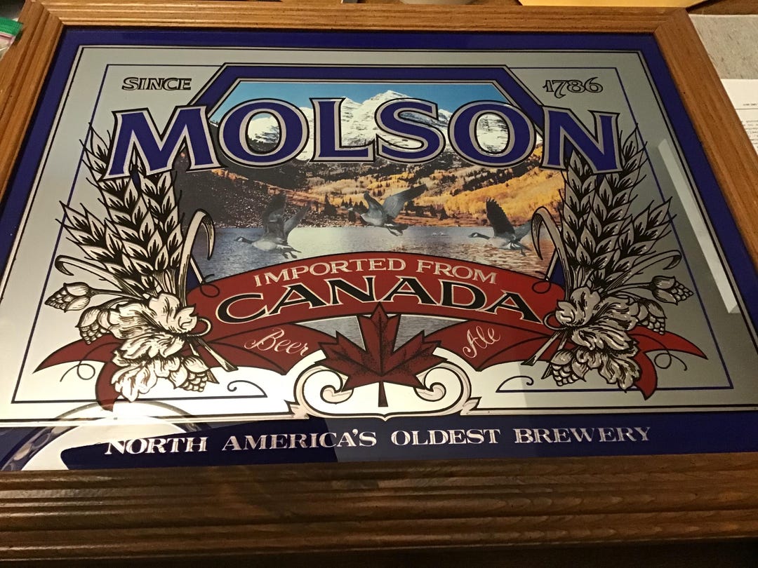 Vintage Molson Brewery Bar Mirror - Etsy