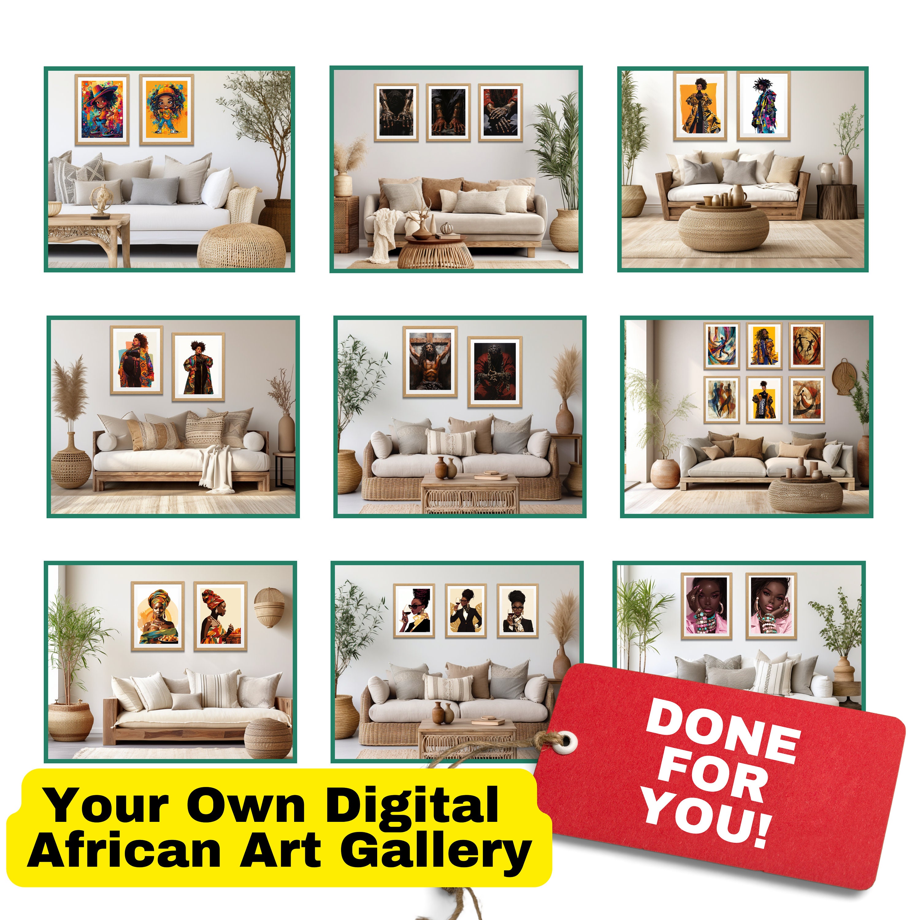 Digital African Art Storefront Done for You Includes Images, SEO ...