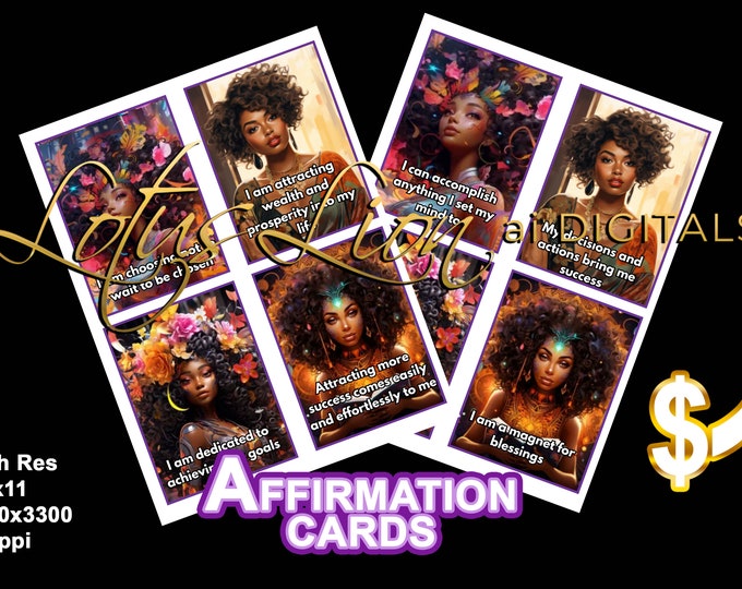 Digital Positive Affirmation Cards | Set of 8 | Self Esteem | Self Care ...