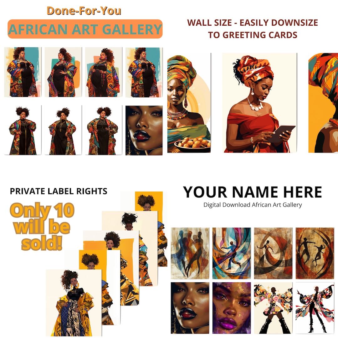 Digital African Art Storefront Done for You Includes Images, SEO ...