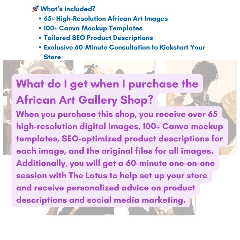 Digital African Art Storefront Done for You Includes Images, SEO ...