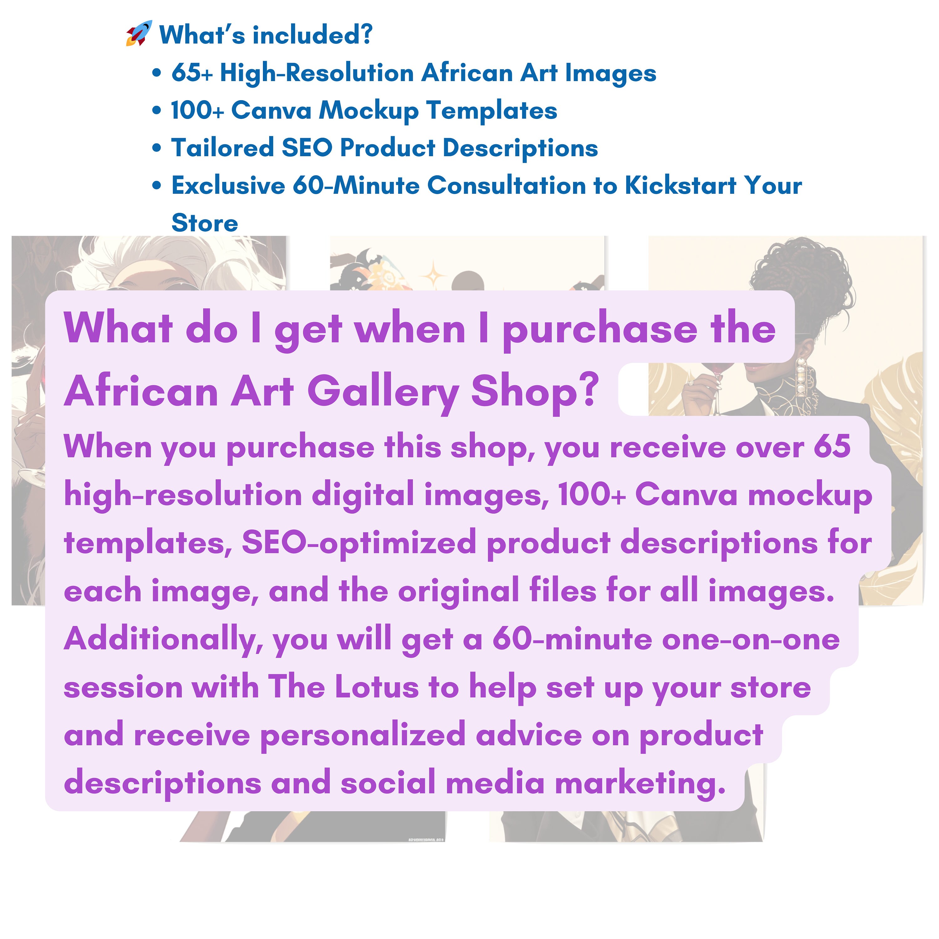 Digital African Art Storefront Done for You Includes Images, SEO ...