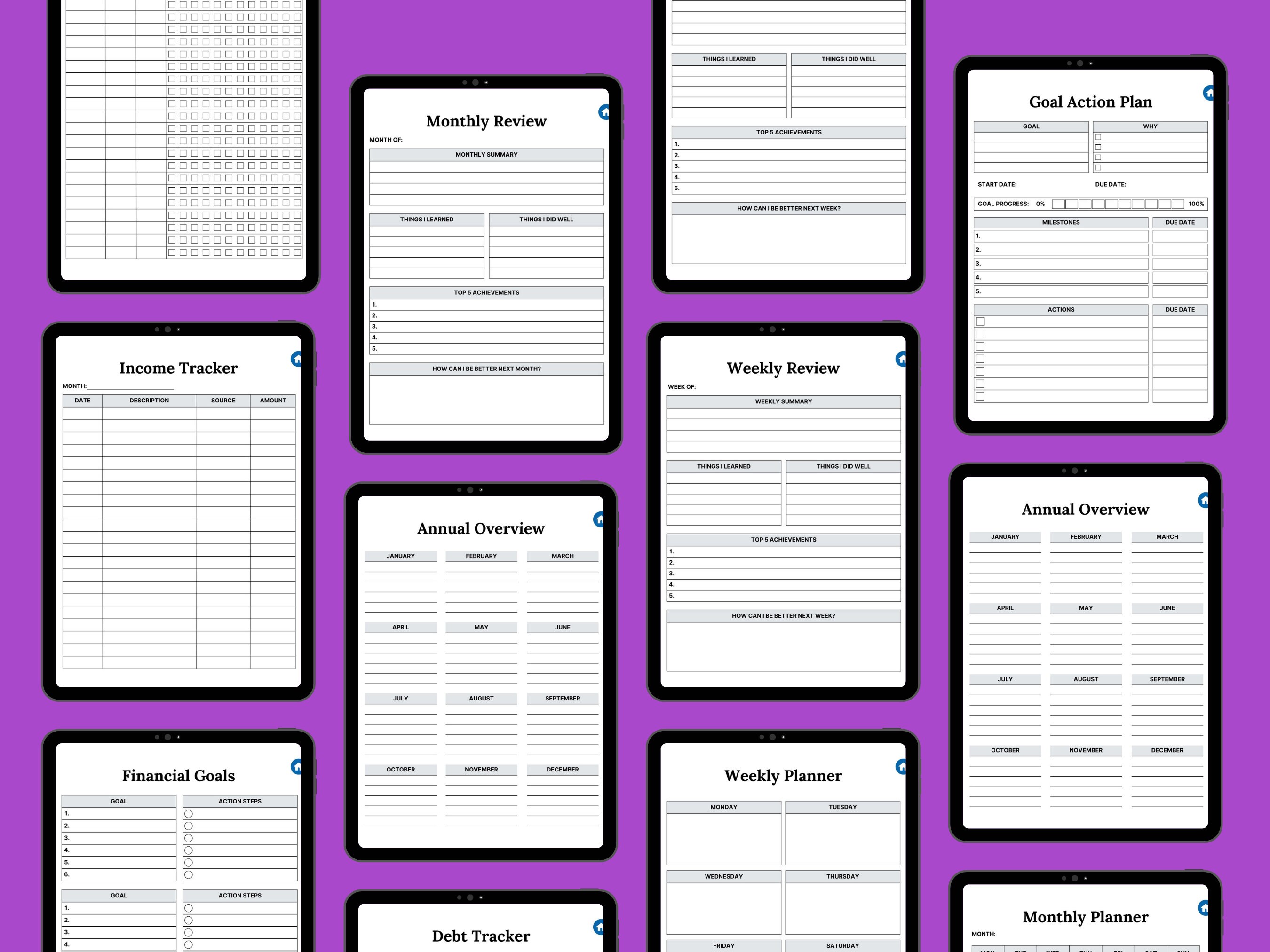 Editable Business Budget Planner Template | Canva Hyperlinked (digital ...