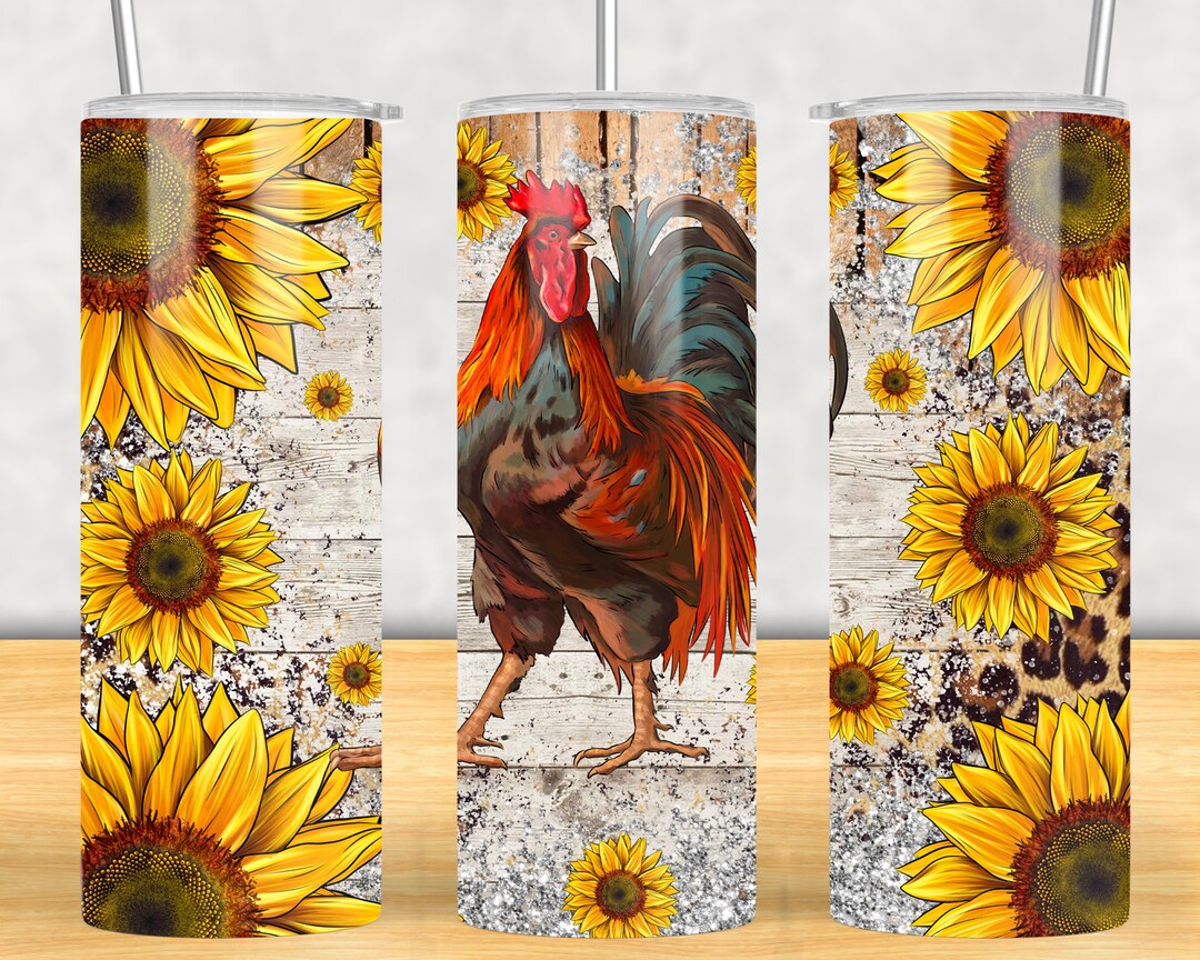 Cockerel and Leopard Glitter Tumbler Png, Western Rooster Tumbler Png ...