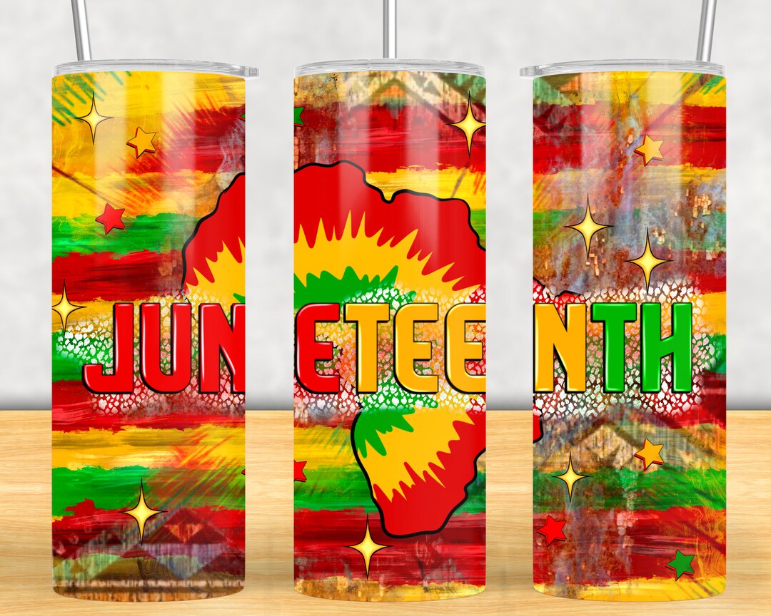 Juneteenth Africa Map 20oz Skinny Tumbler Png Design Western - Etsy