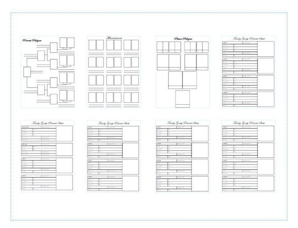 Family History Basic Portrait Pedigree Charts & Family Group Sheets - Etsy