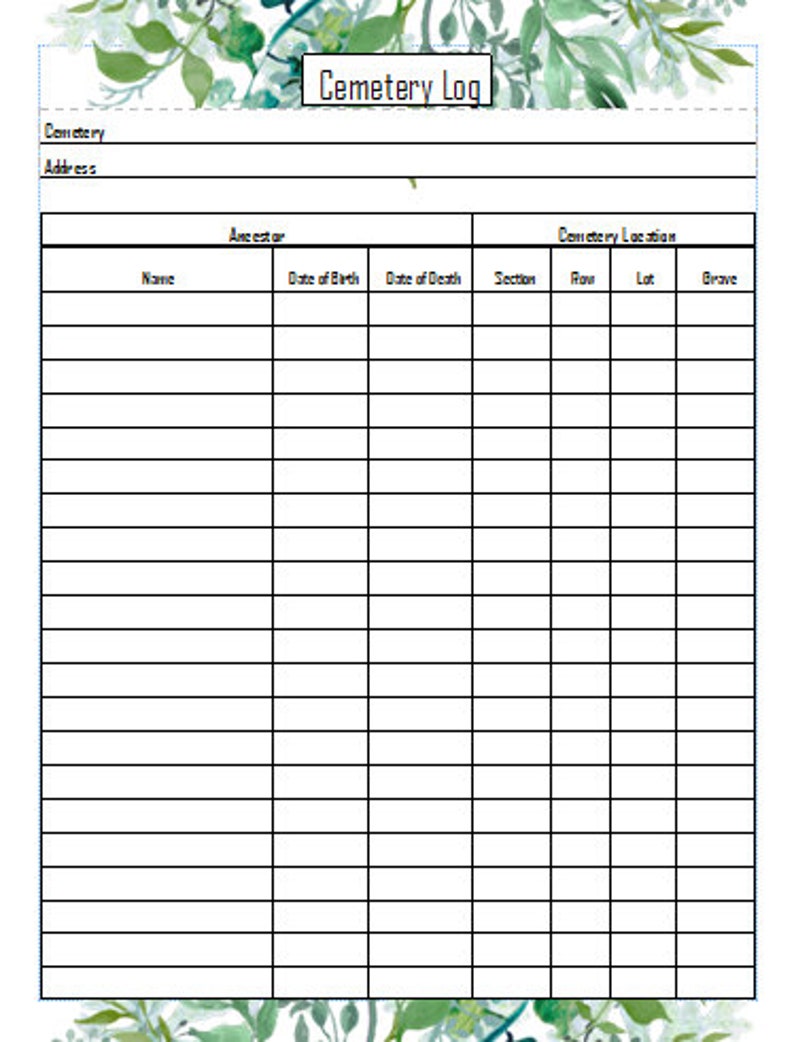 Family History Research Templates - Etsy