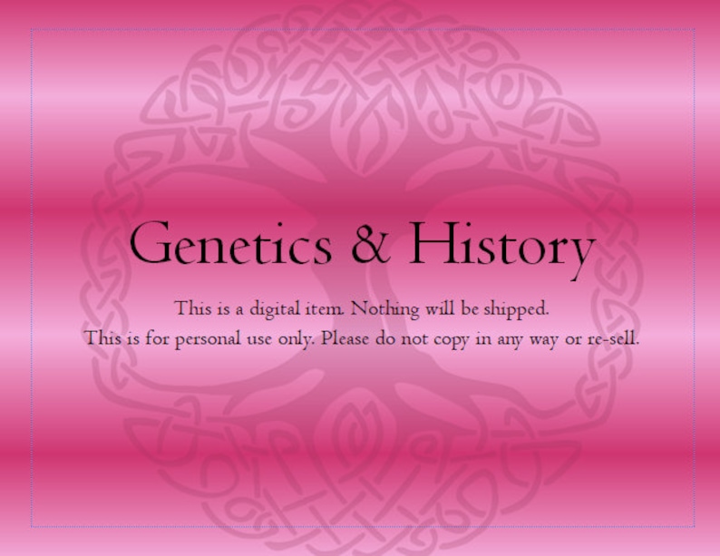 Individual Life Timeline Template Family History Research - Etsy