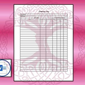 Cemetery Log - Family History Research - Etsy