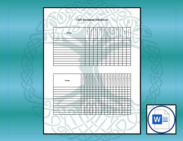 LDS Family History Documents Bundle - Etsy