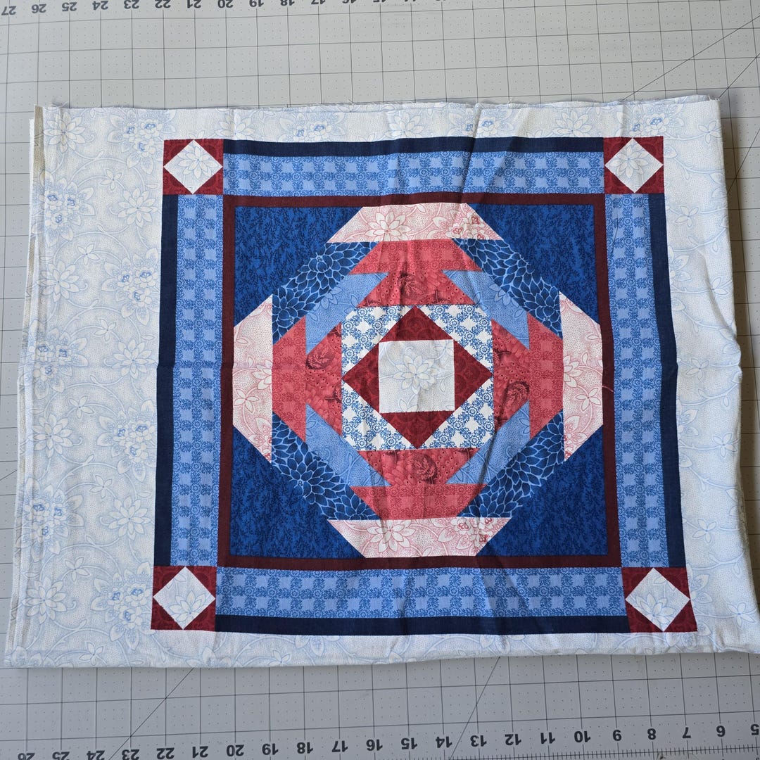 Vintage Cheater Quilt Pillow Panel Cotton Fabric - Etsy