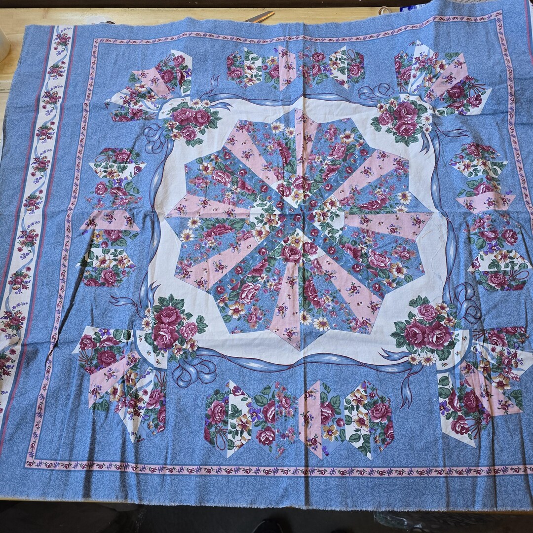 Vintage Cheater Quilt Cotton Fabric Panel - Etsy