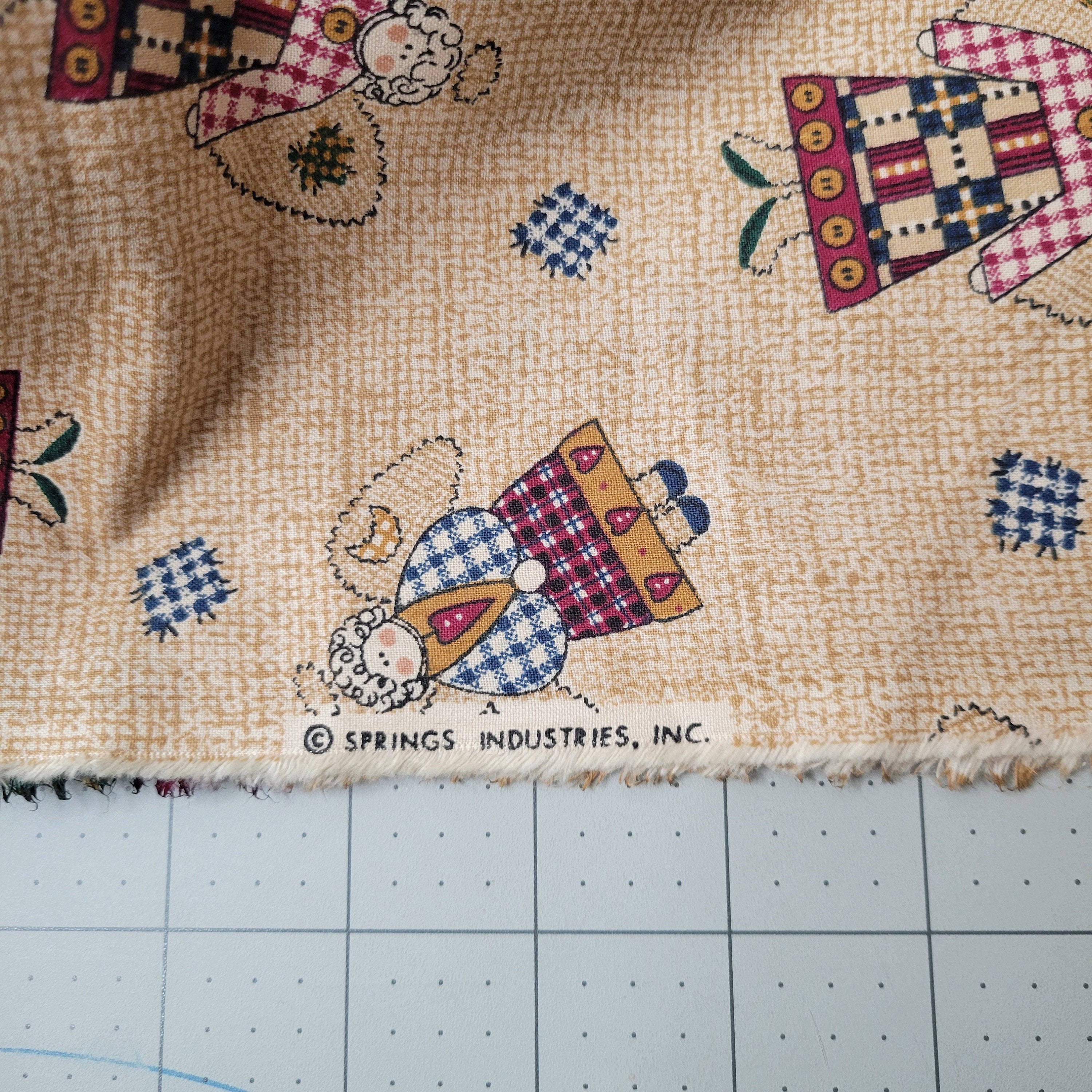 Country Patchwork Angels Springs Industries Cotton - Etsy