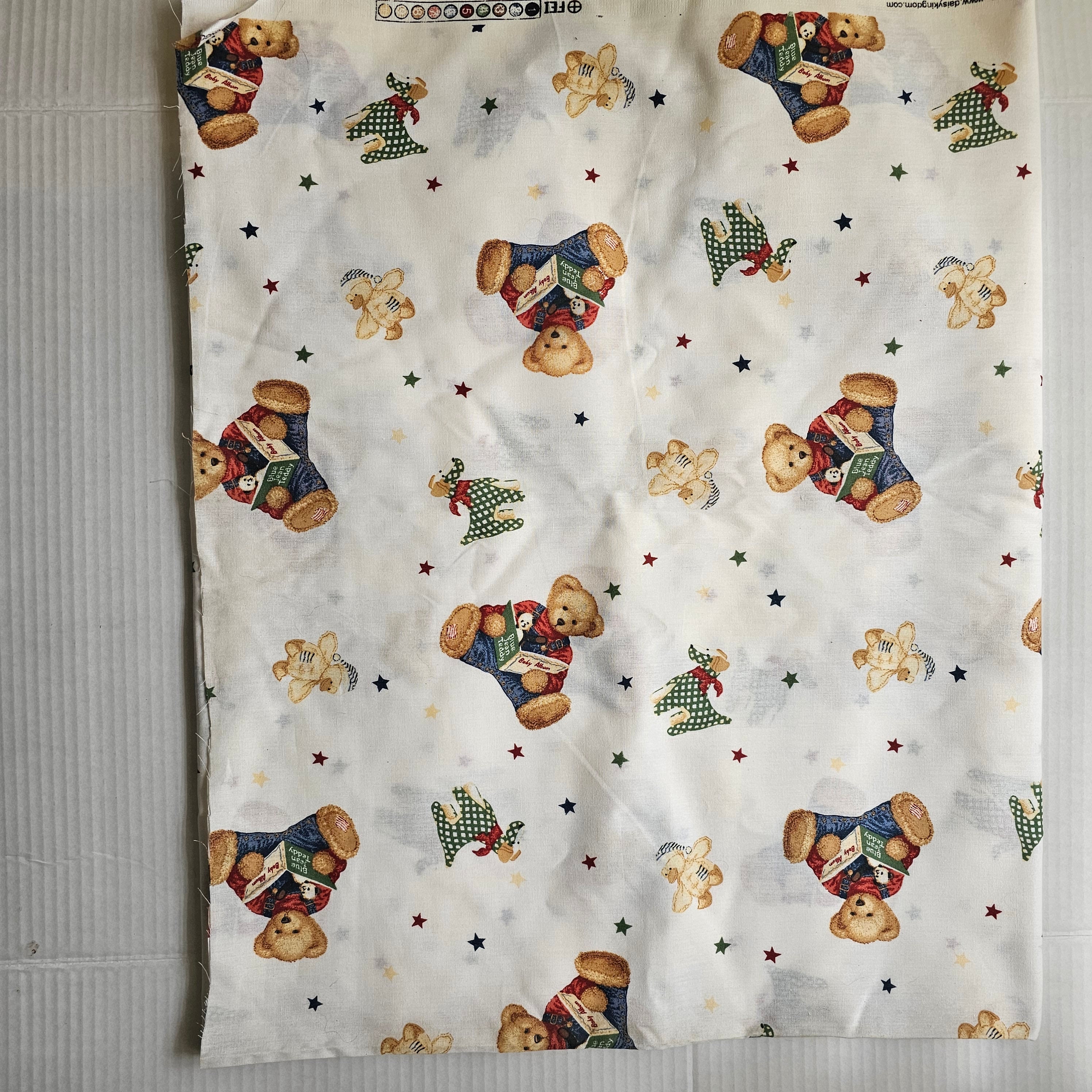 Vintage Daisy Kingdom Blue Jean Teddy Album Fabric - Etsy