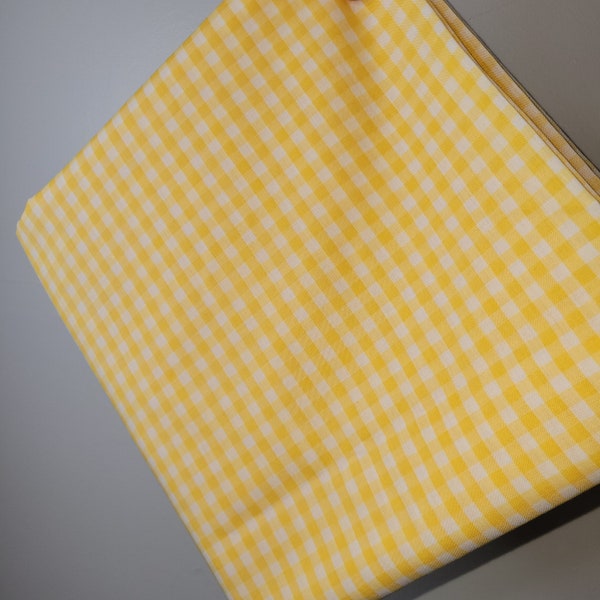 Yellow Gingham Fabric - Etsy