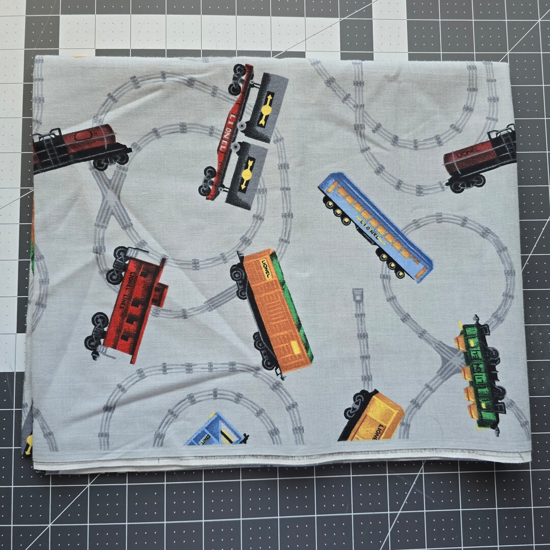Lionel Cotton Train Fabric - Etsy