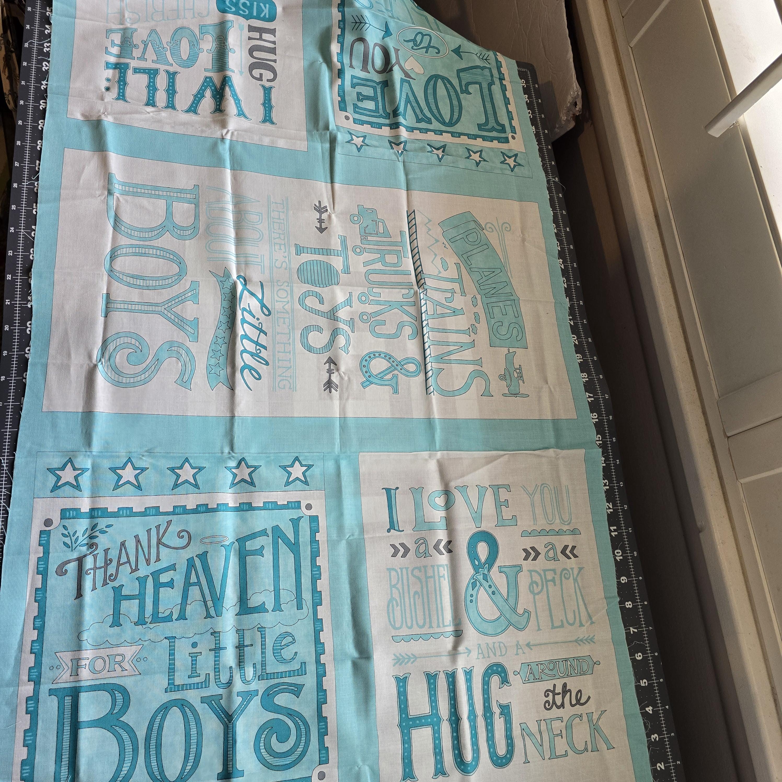 Hugaboo Boy Panel Moda Fabric Baby Boy Nursery Quilt - Etsy