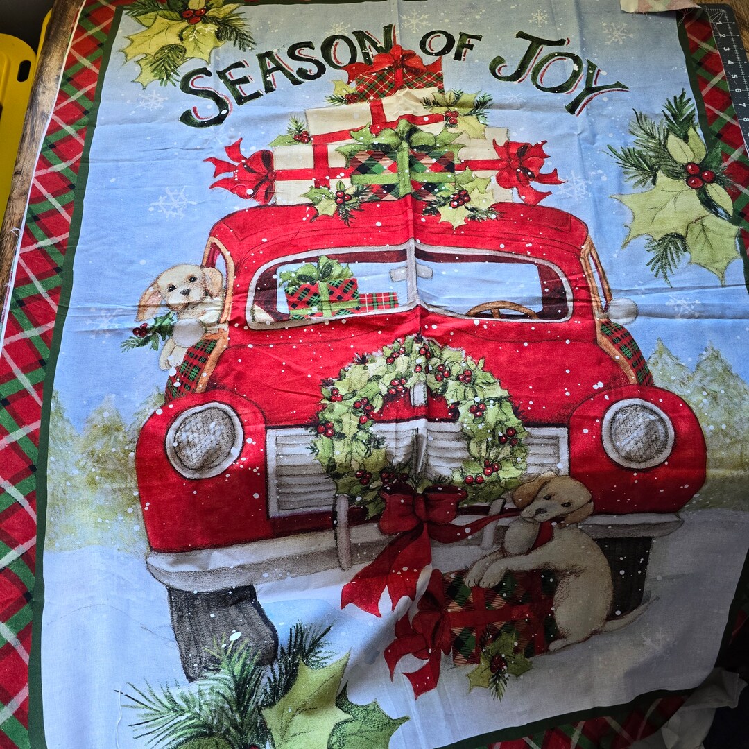 Season of Joy Truck Panel Susan Winget - Etsy