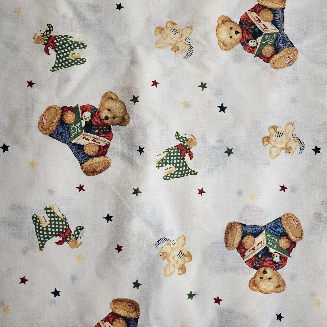 Vintage Daisy Kingdom Blue Jean Teddy Album Fabric - Etsy