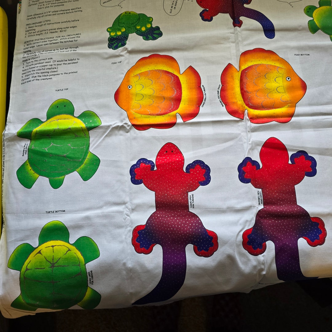 Colorful Creatures Cut Out Sew Panel - Etsy