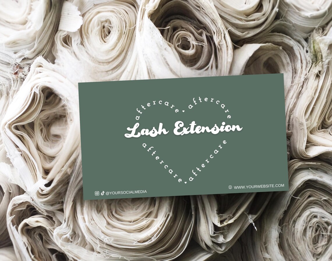 Lash Extension Aftercare | Lash Extension Aftercare Cards | Care Cards ...