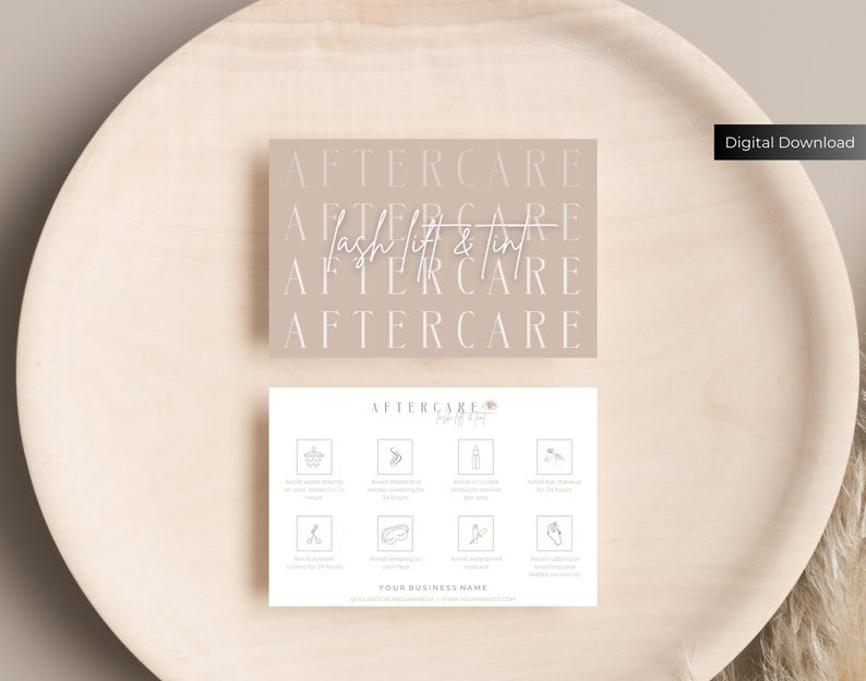 Aftercare | Lash Lift and Tint | Aftercare Cards Lash Lift and Tint ...