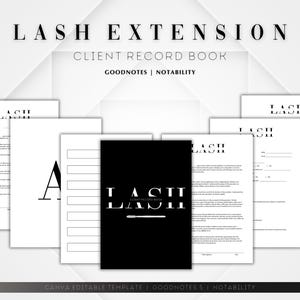 Minimalist Client Record Book | Lash Extensions | Client Record Book ...