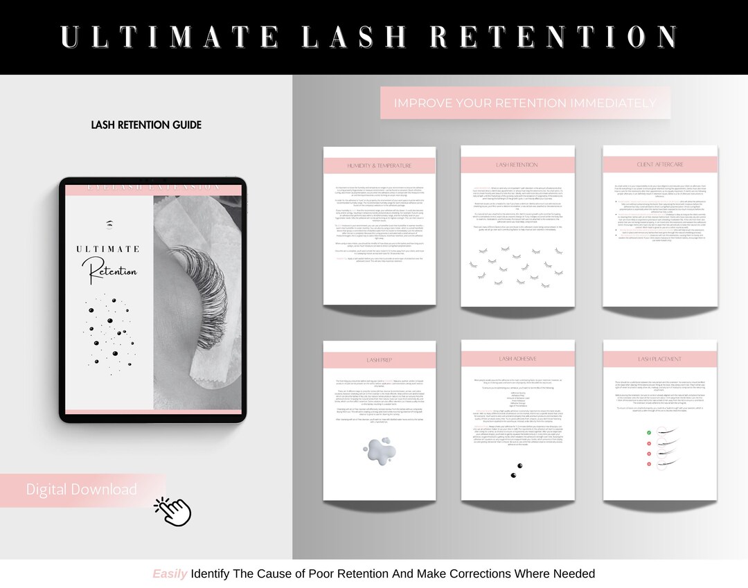 Lash Retention E-book | Eyelash Extensions | Lash Retention | Lash Artist | Lash Specialist ...
