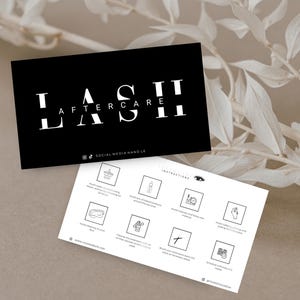 Aftercare Cards for Lash Extensions Lash Aftercare Cards Aftercare ...