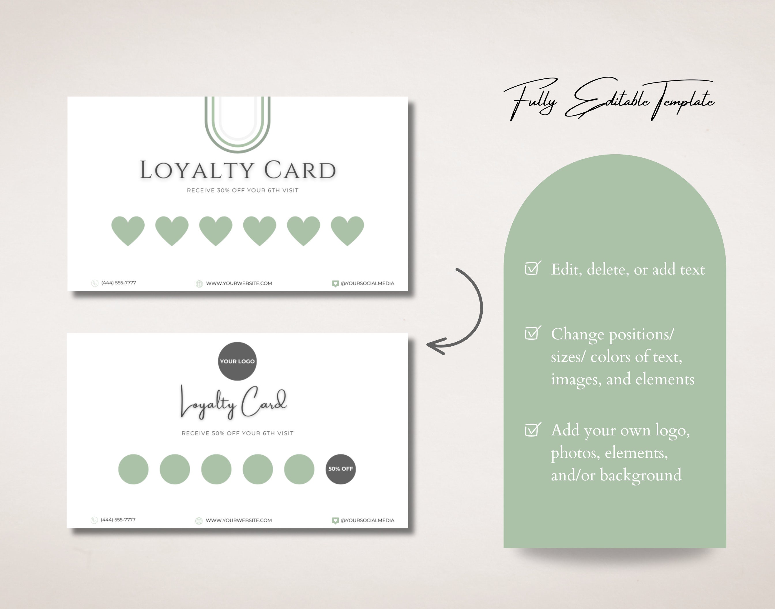 VIP Loyalty Card Fully Editable Template Loyalty Card Template Digital ...