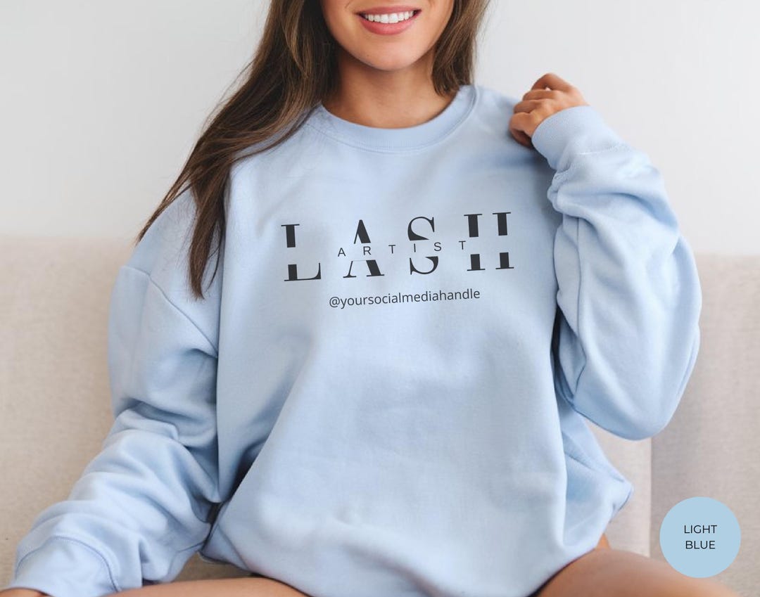 Custom Lash Sweatshirt | Personalized Lash Artist Sweatshirt | Lash ...