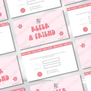 Refer A Friend Cards Referral Cards Referral Business Cards Referral ...