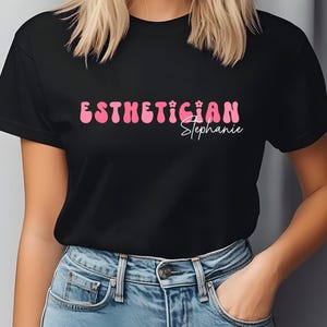 Personalized Esthetician Shirt Custom Esthetician T-shirt Custom ...