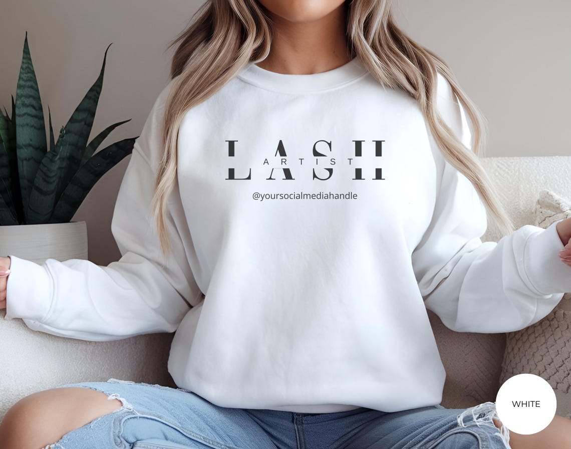 Custom Lash Sweatshirt | Personalized Lash Artist Sweatshirt | Lash ...