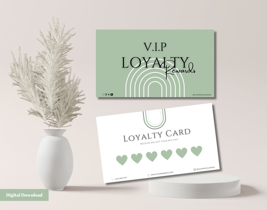 VIP Loyalty Card Fully Editable Template Loyalty Card Template Digital ...