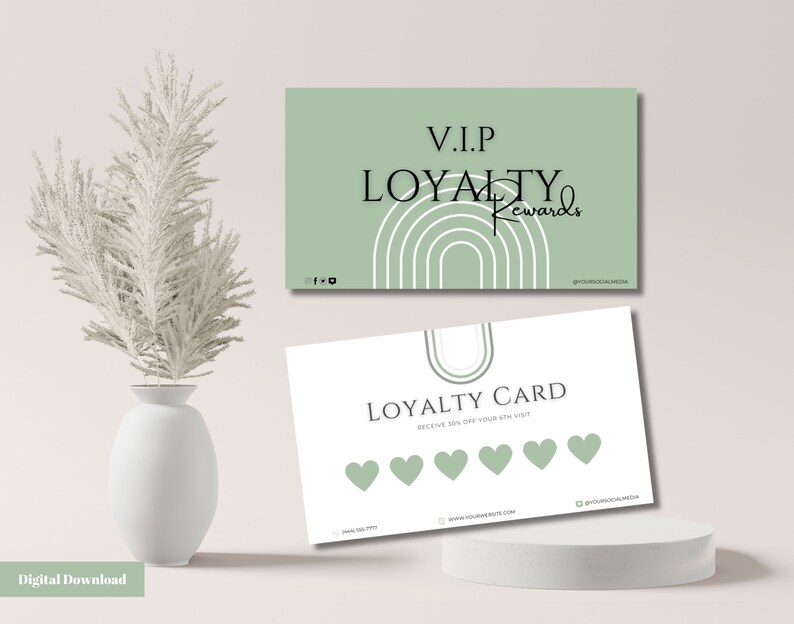 VIP Loyalty Card Fully Editable Template Loyalty Card Template Digital ...