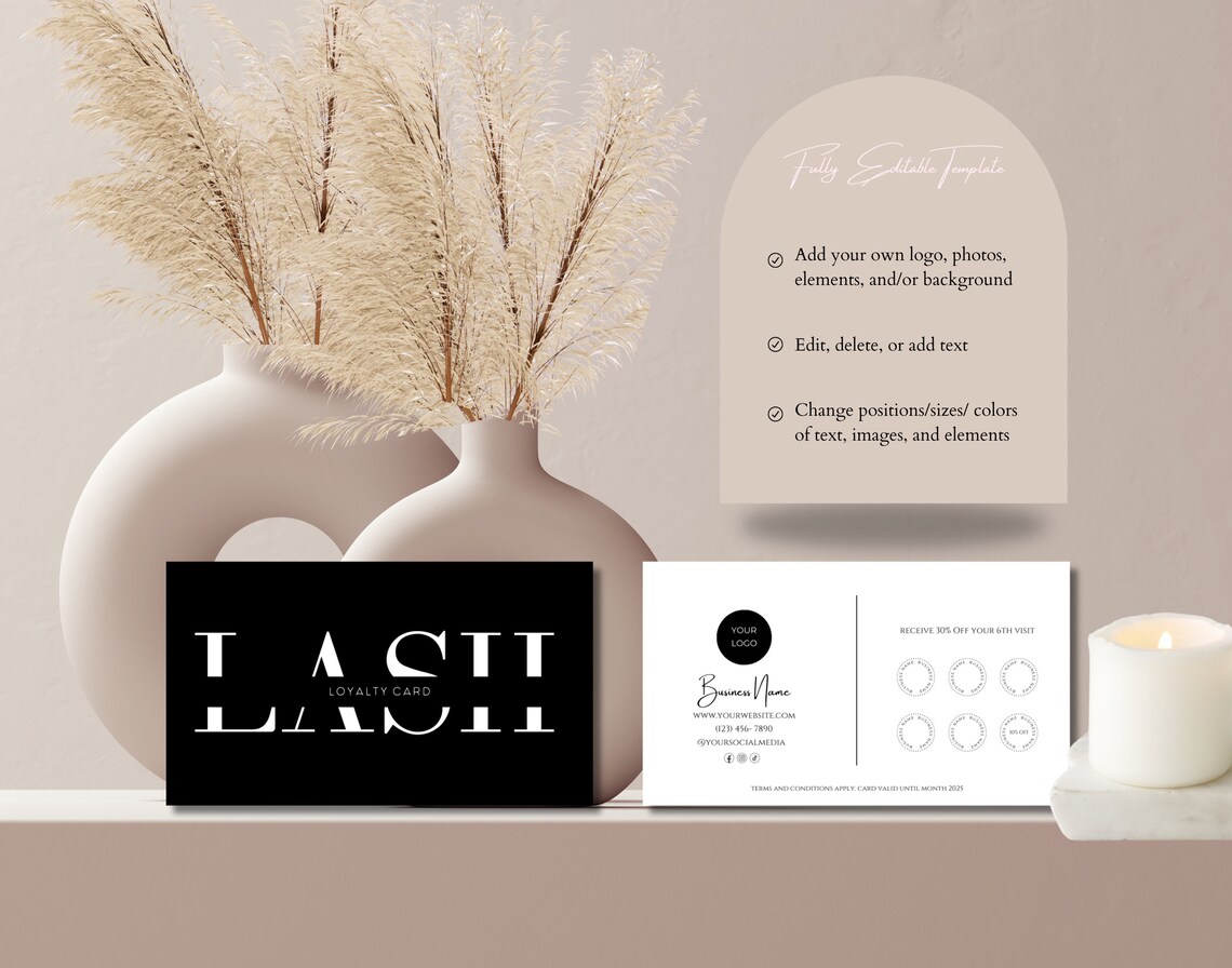 Lash Loyalty + Referral + Aftercare Bundle | Lash Bundle | Loyalty Card ...