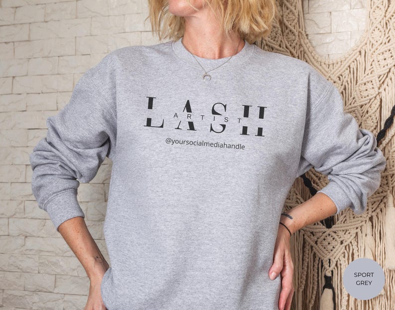 Custom Lash Sweatshirt | Personalized Lash Artist Sweatshirt | Lash ...