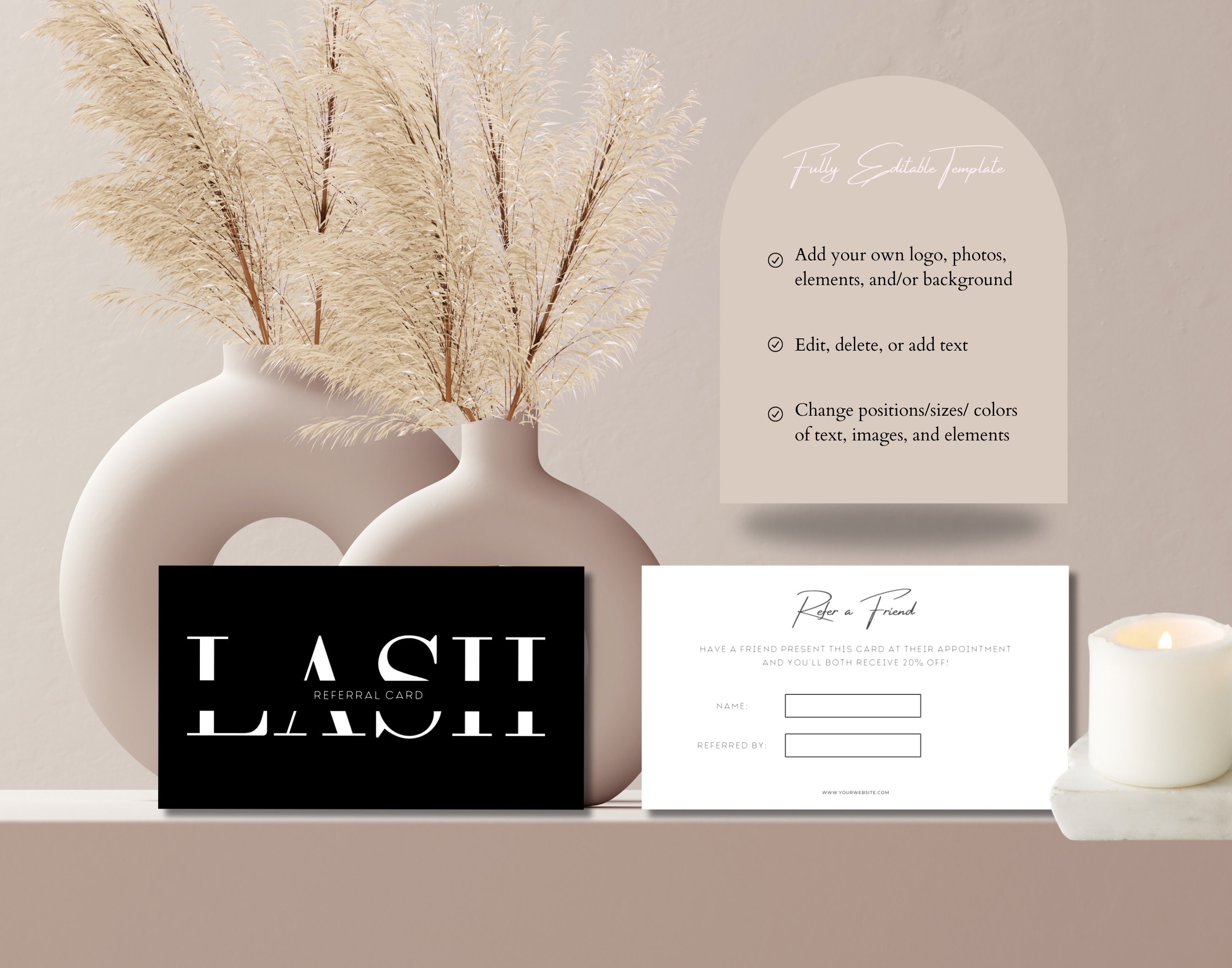 Lash Loyalty + Referral + Aftercare Bundle | Lash Bundle | Loyalty Card ...
