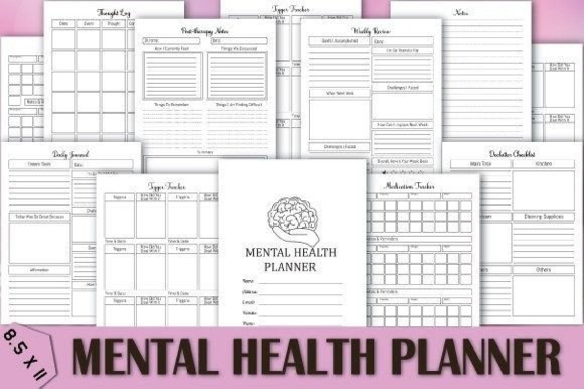 Mental Health Journal Printable Mental Health Planner - Etsy