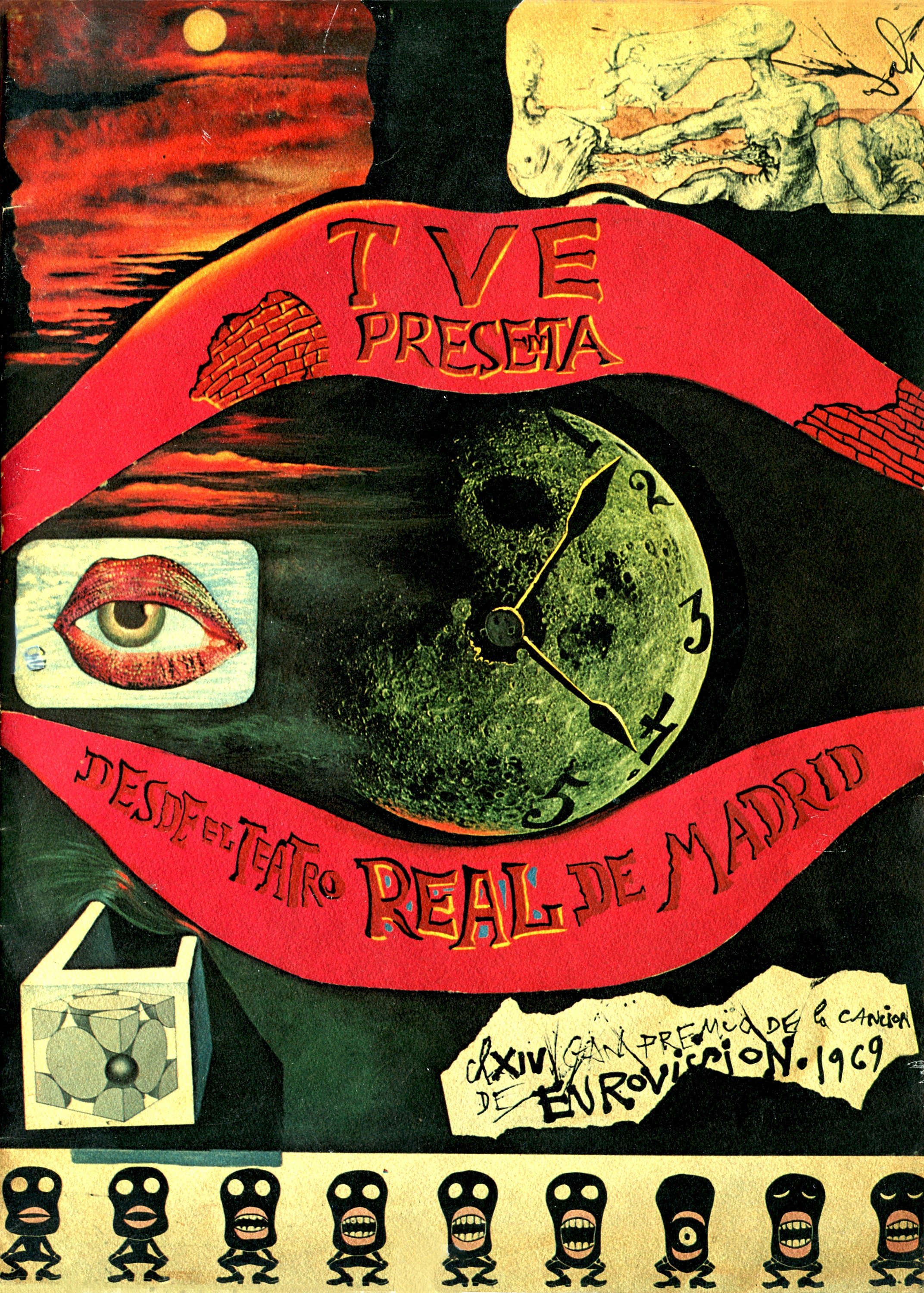 1969 Eurovision Lithographic Poster by Salvador Dali - Etsy