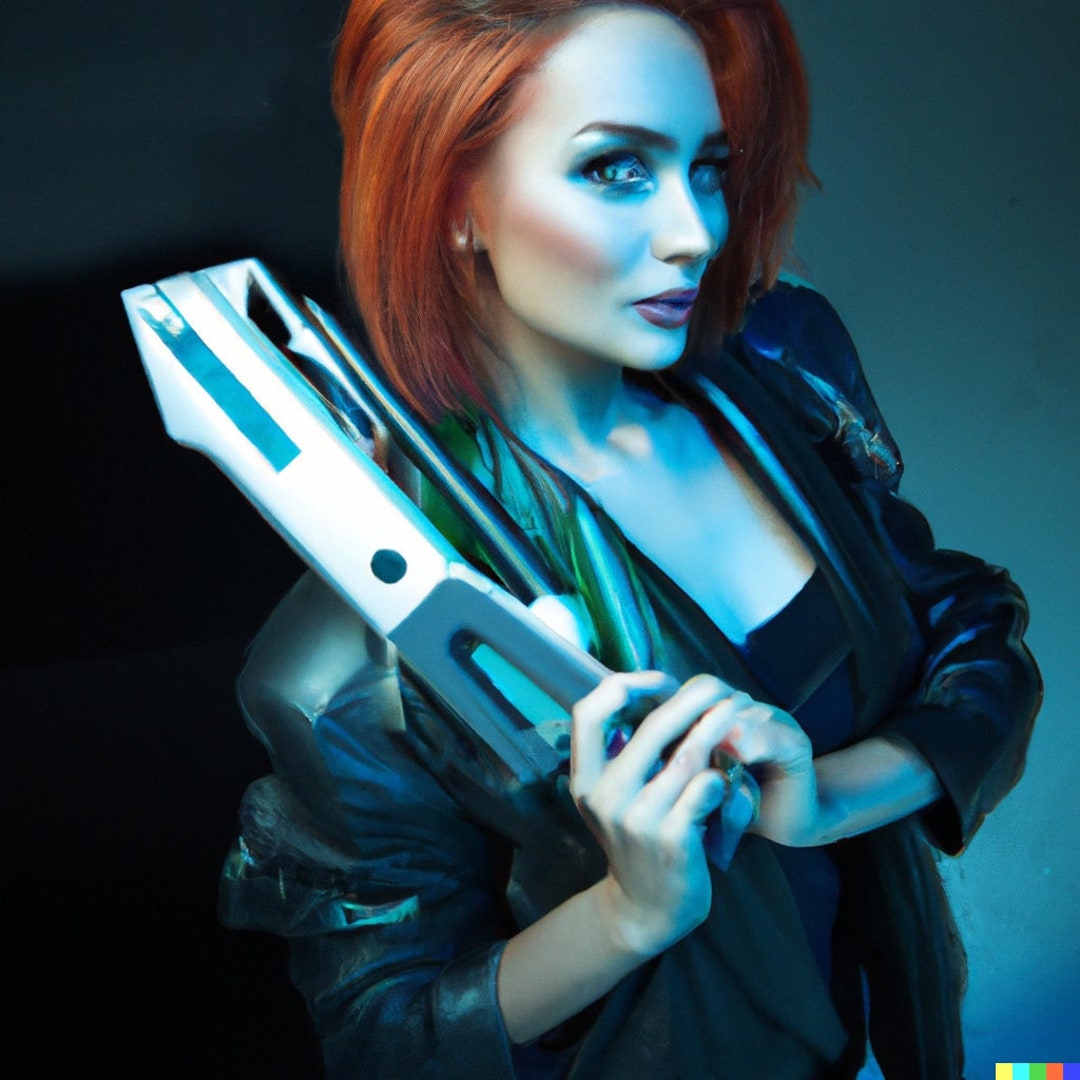 Red Haired Cyberpunk Girl - Etsy