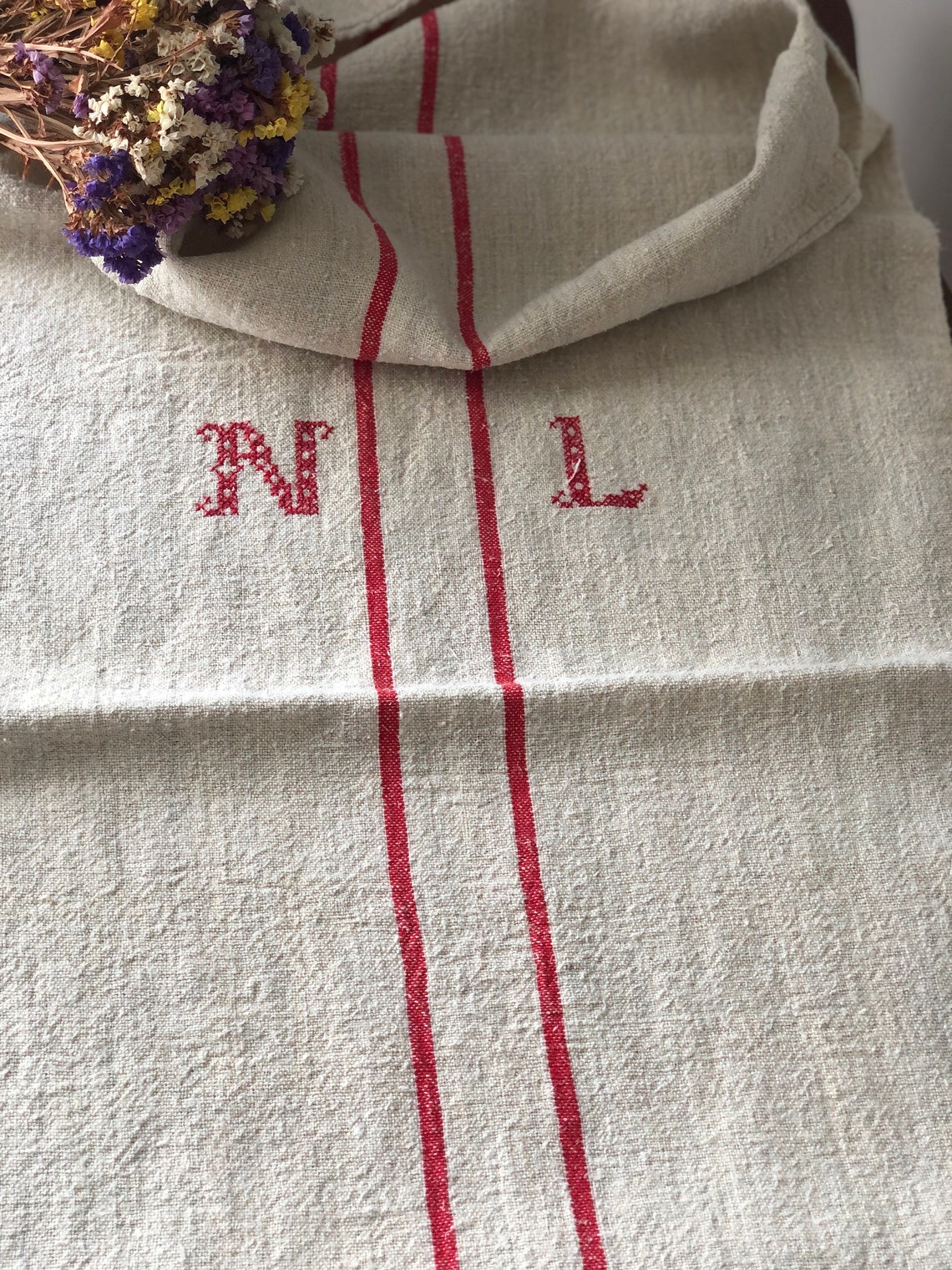 Antique Hungarian Grain Sack With Initals (gs20) - Etsy