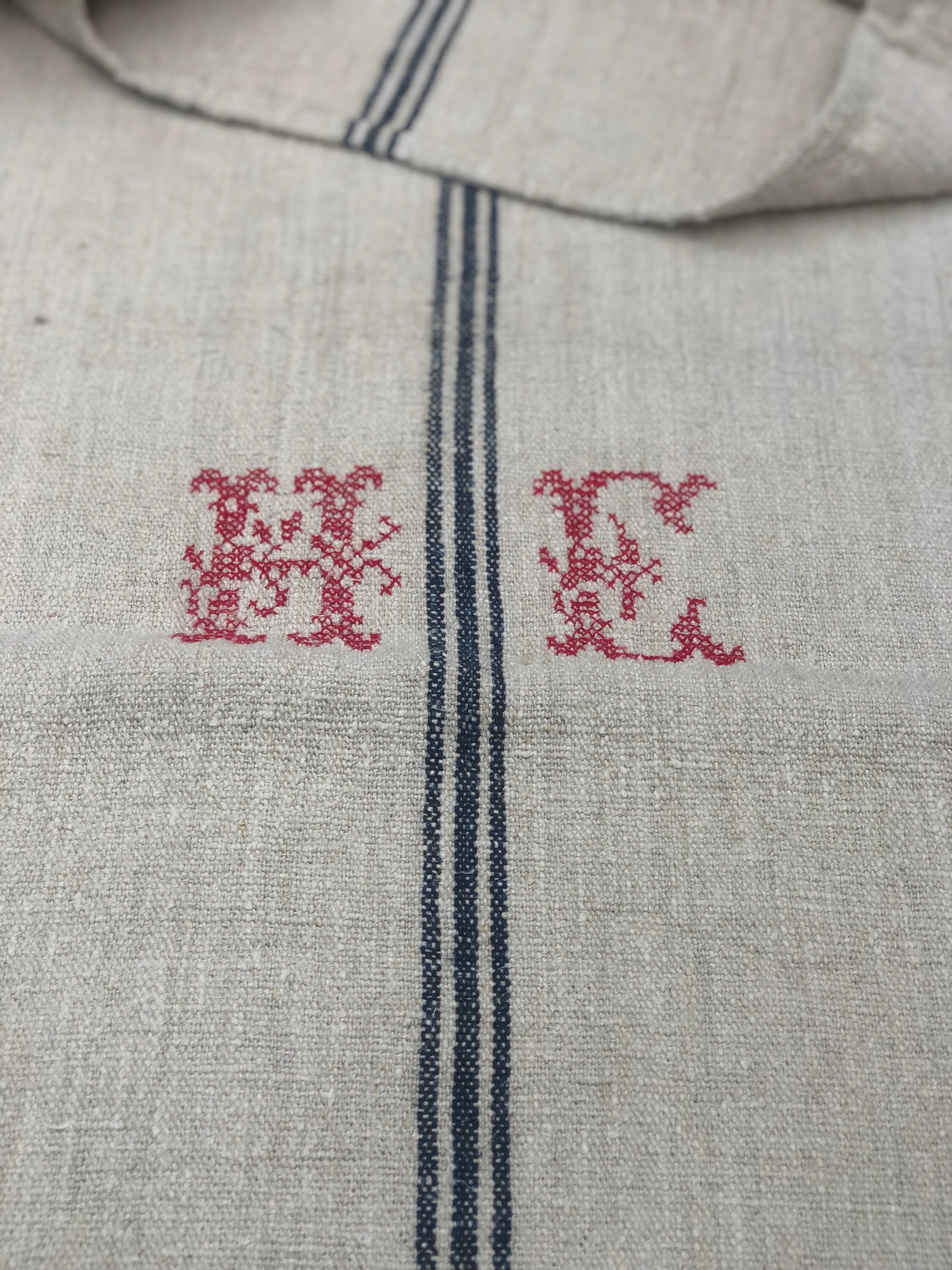 Vintage Hungarian Grain Sack With Large Initials rx27 - Etsy