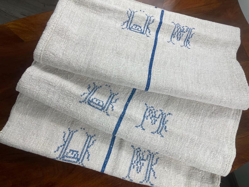 Vintage Hungarian Grain Sack With Large Initials (Z42) - Etsy