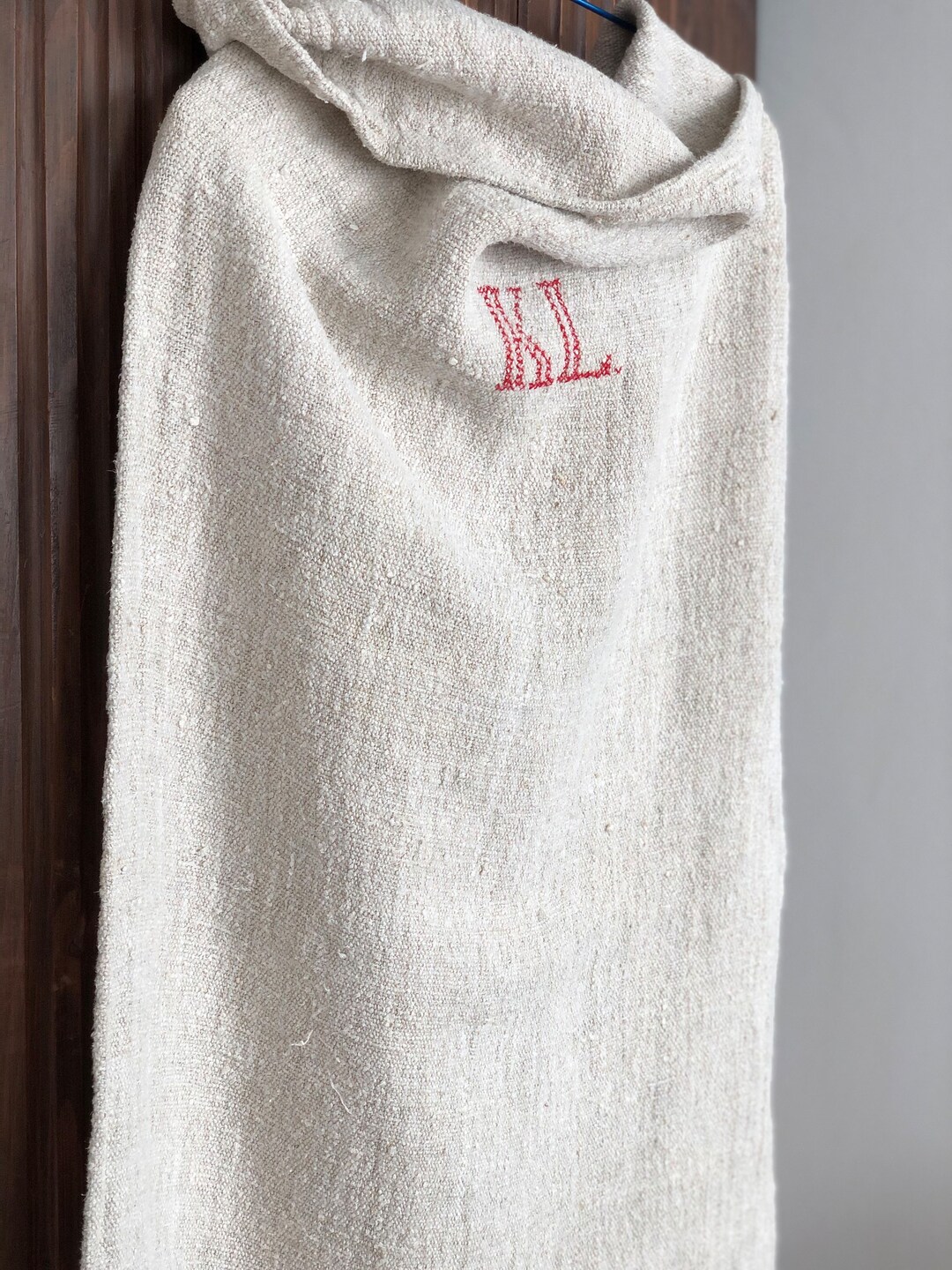 Antique Hungarian Linen Grainsack With Large Initials - Etsy
