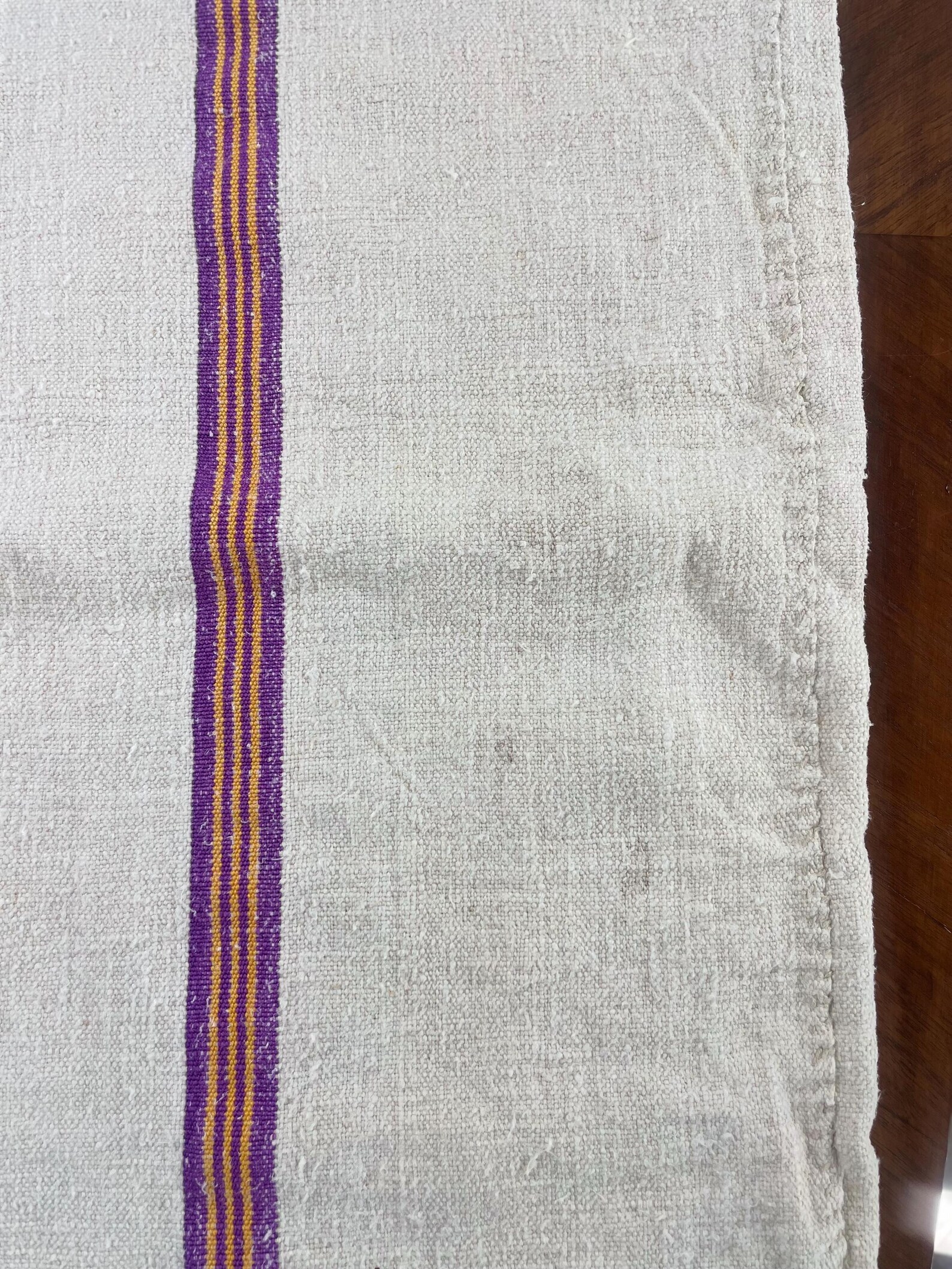 Vintage Handwoven Hungarian Grain Sack – Purple & Gold Stripes - Etsy