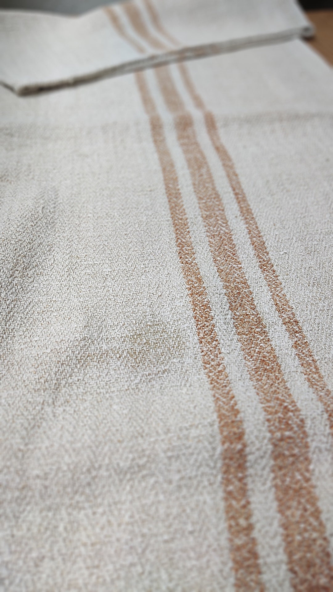 Caramel Striped Vintage Hungarian Grain Sack Lightly Stained (gs76i) - Etsy