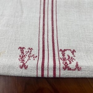 Beautiful Hungarian Grain Sack With Large Initials, Linen Fabric (z24 ...